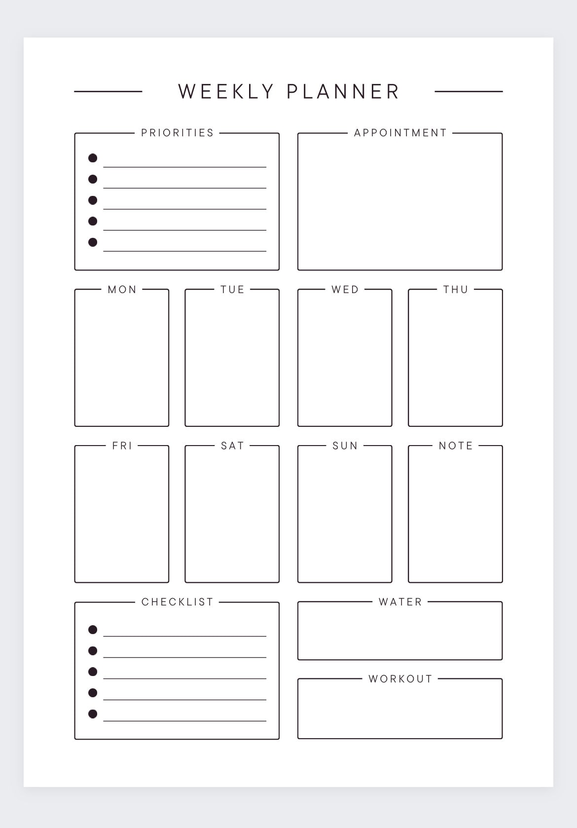 Professional Weekly Planner,weekly Planner,week to Week Planner,week at ...