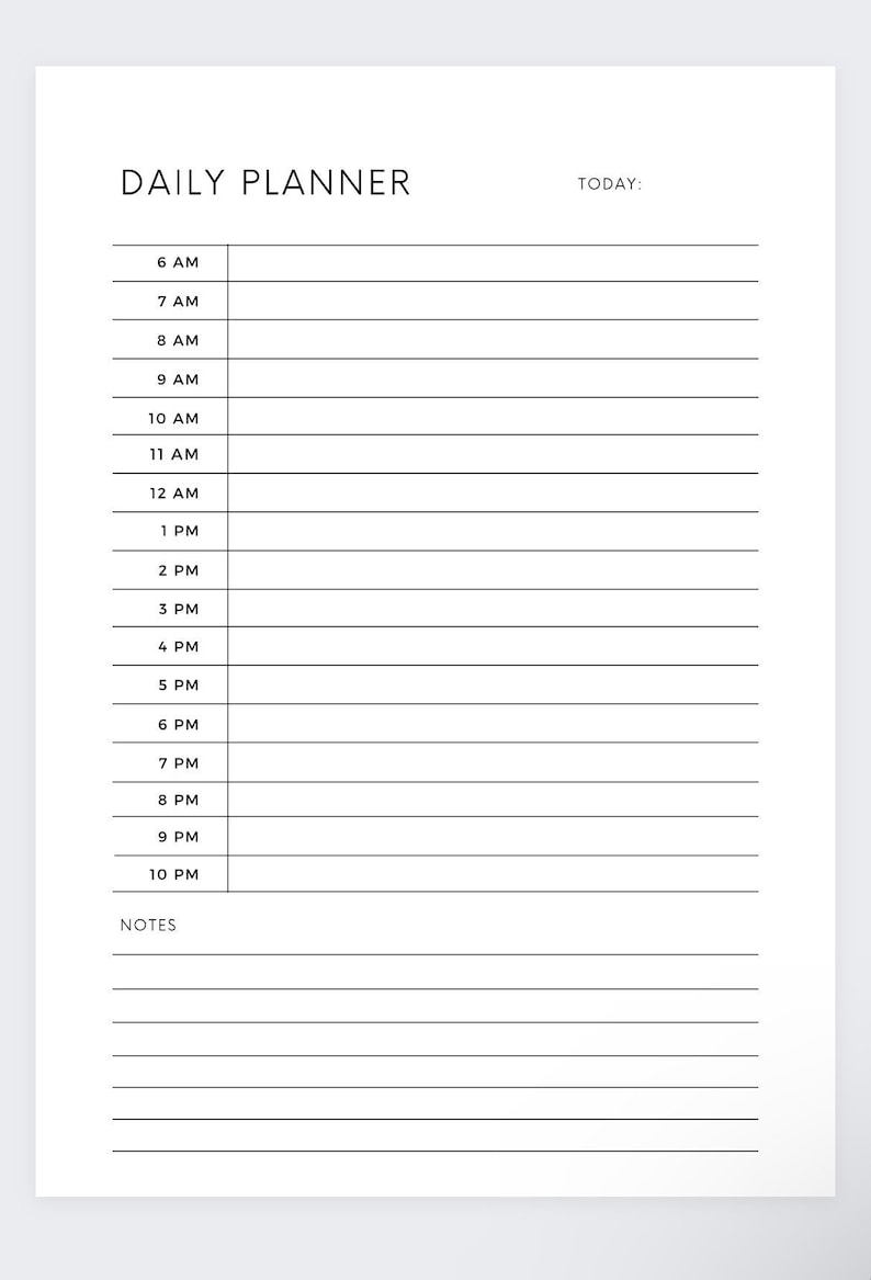 Simple Daily Planner,timeblocking,schedule Planner,daily Planner ...