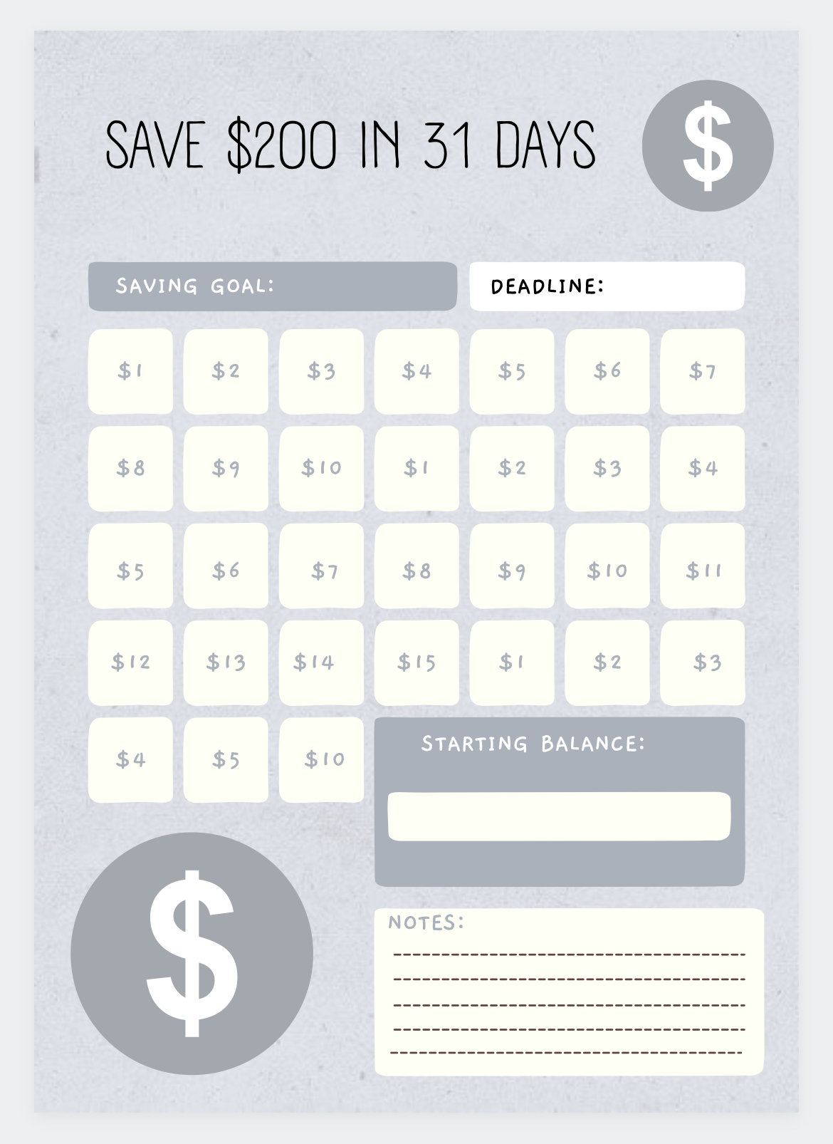 Save 200 in a Month Money Challenge Saving Challenge Budget | Etsy