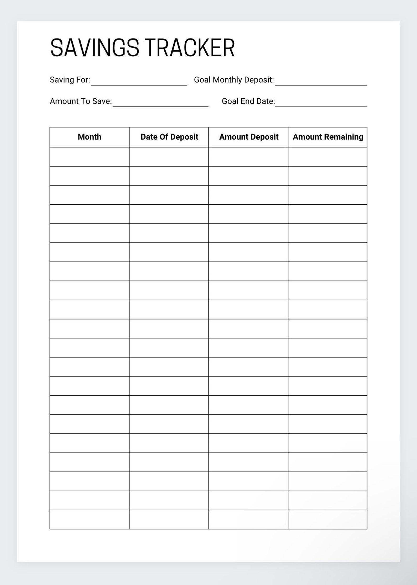 Saving Planner,saving Tracker,savings Log,savings Sheet,savings Form ...