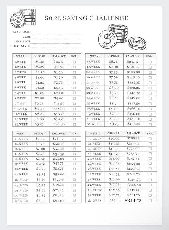 52 Day Money Challenge