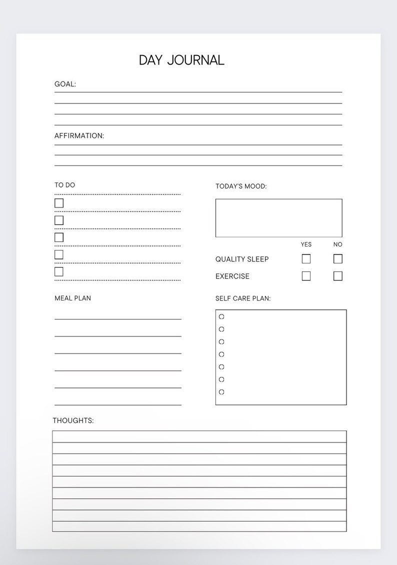 Day Journal,day Planner,day Routine,day Log,day Organizer,day in the ...