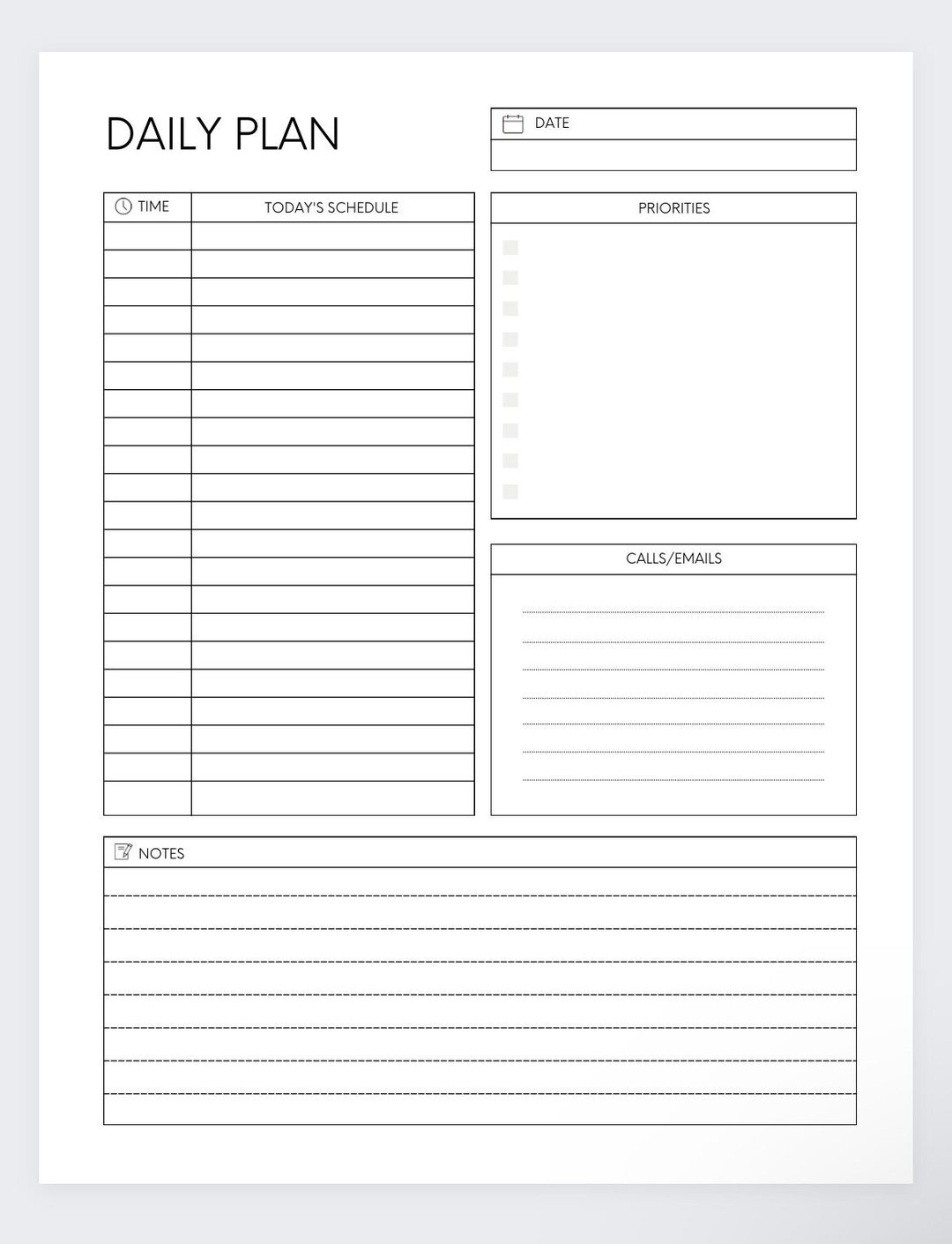 Daily Plan,daily Organizer,daily Planner,office Organizer,work Planner ...