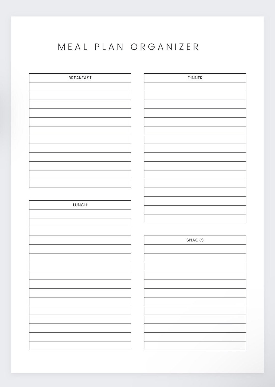 Meal Prep Planner,meal Prep Planning,meal Organizer,meal Planner,food ...