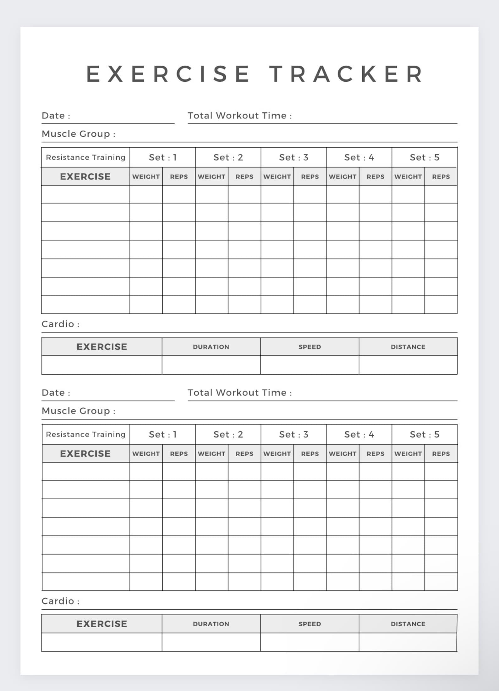 Exercise Tracker,workout Tracker,75 Soft Challenge,fitness Log,workbook ...