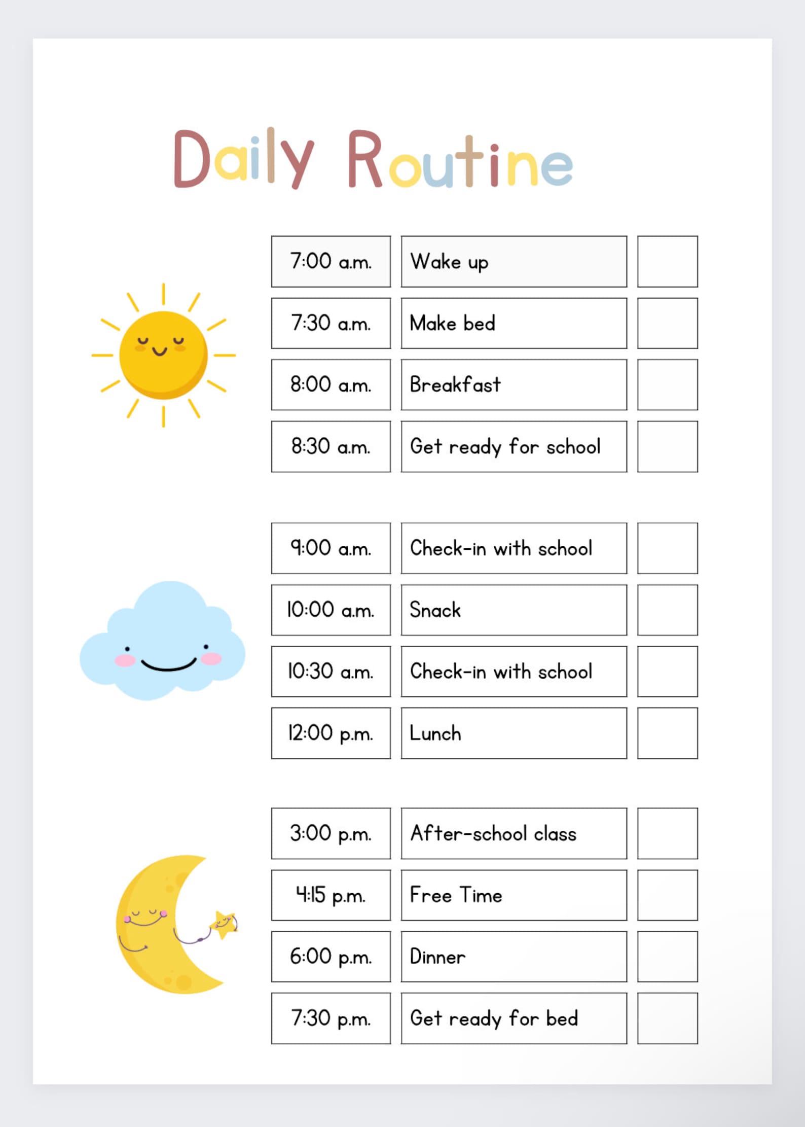 Kids Daily Routine,kids Daily Chores,daily Schedule,bedtime Routine ...