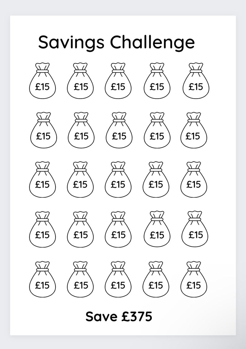 15 Pound Challengesavings Challengemoney Savingspound - Etsy 15 Pound Challengesavings Challengemoney Savingspound - Etsy