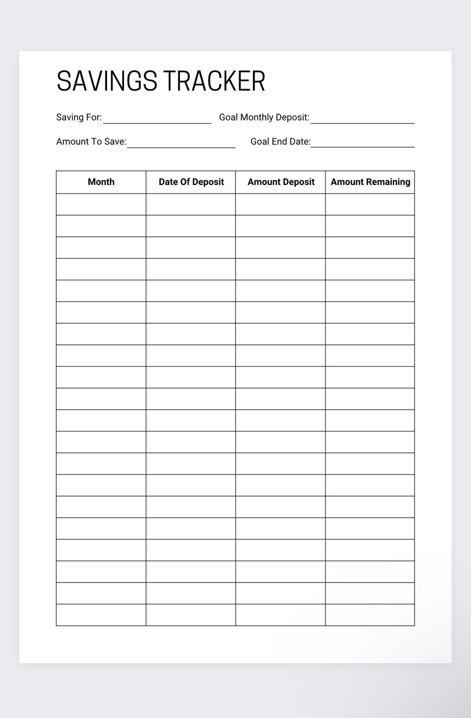 Saving Planner,saving Tracker,savings Log,savings Sheet,savings Form ...