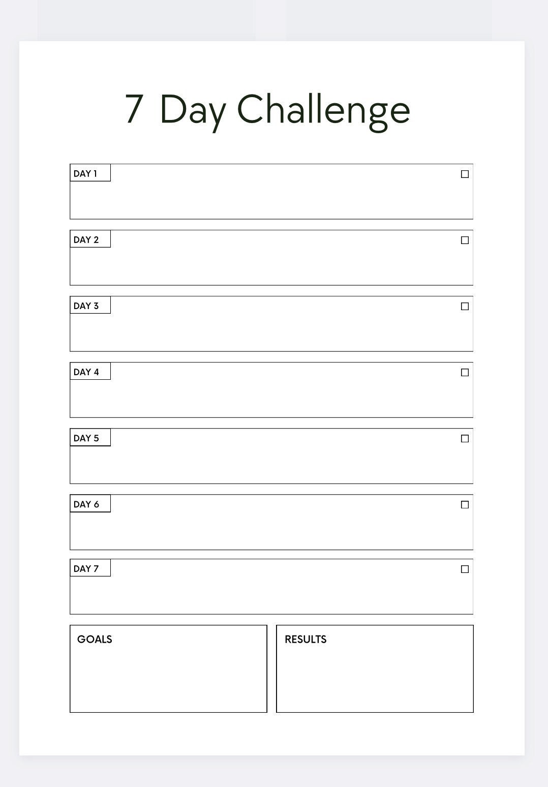 7 Day Challenge Tracker,21 Day Habit Tracker,daily Challenge Planner ...