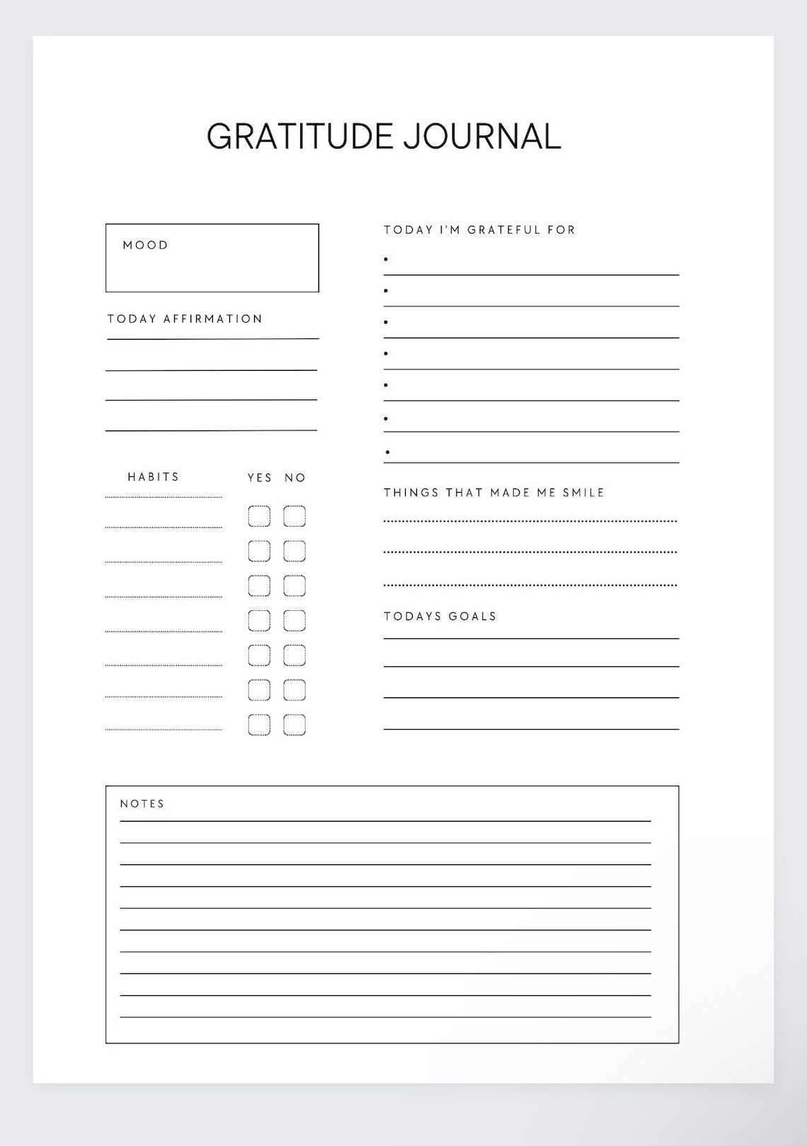 Gratitude Journal,thoughts Planner,affirmation Planner,gratitude ...
