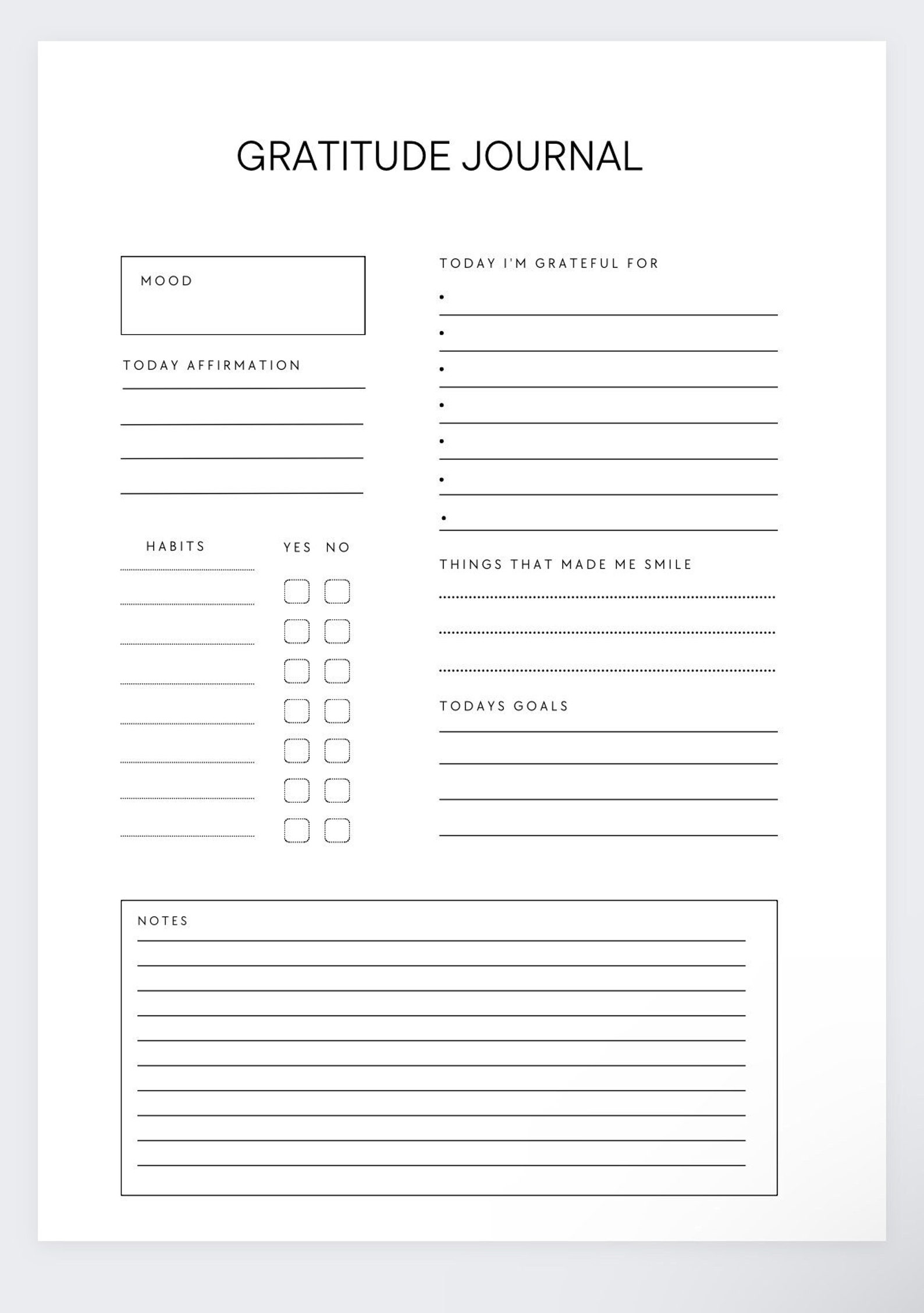 Gratitude Journal,thoughts Planner,affirmation Planner,gratitude ...