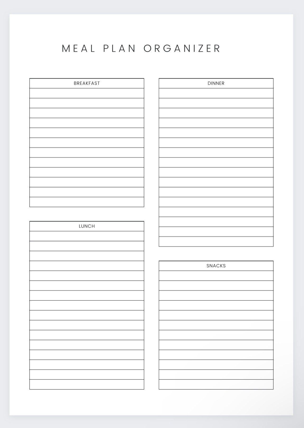 Meal Prep Plannermeal Prep Planningmeal Organizermeal - Etsy