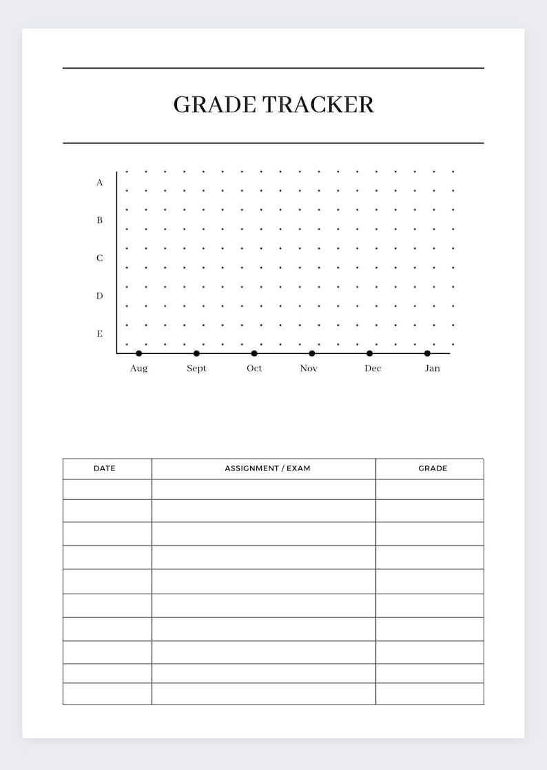 Grade Tracker, Assignment Planner, Assignment Tracker, Student Planner ...