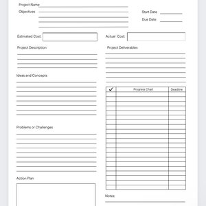 Project Breakdown Planner,project Delivery,meeting Agenda,project ...