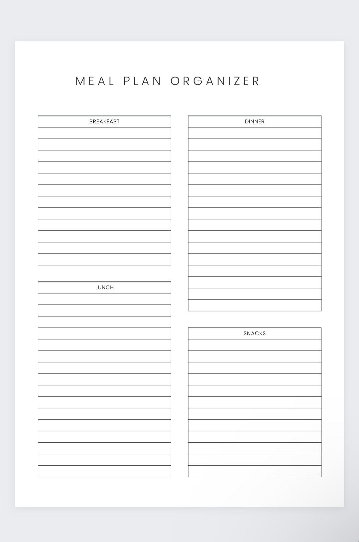Meal Prep Planner,meal Prep Planning,meal Organizer,meal Planner,food ...