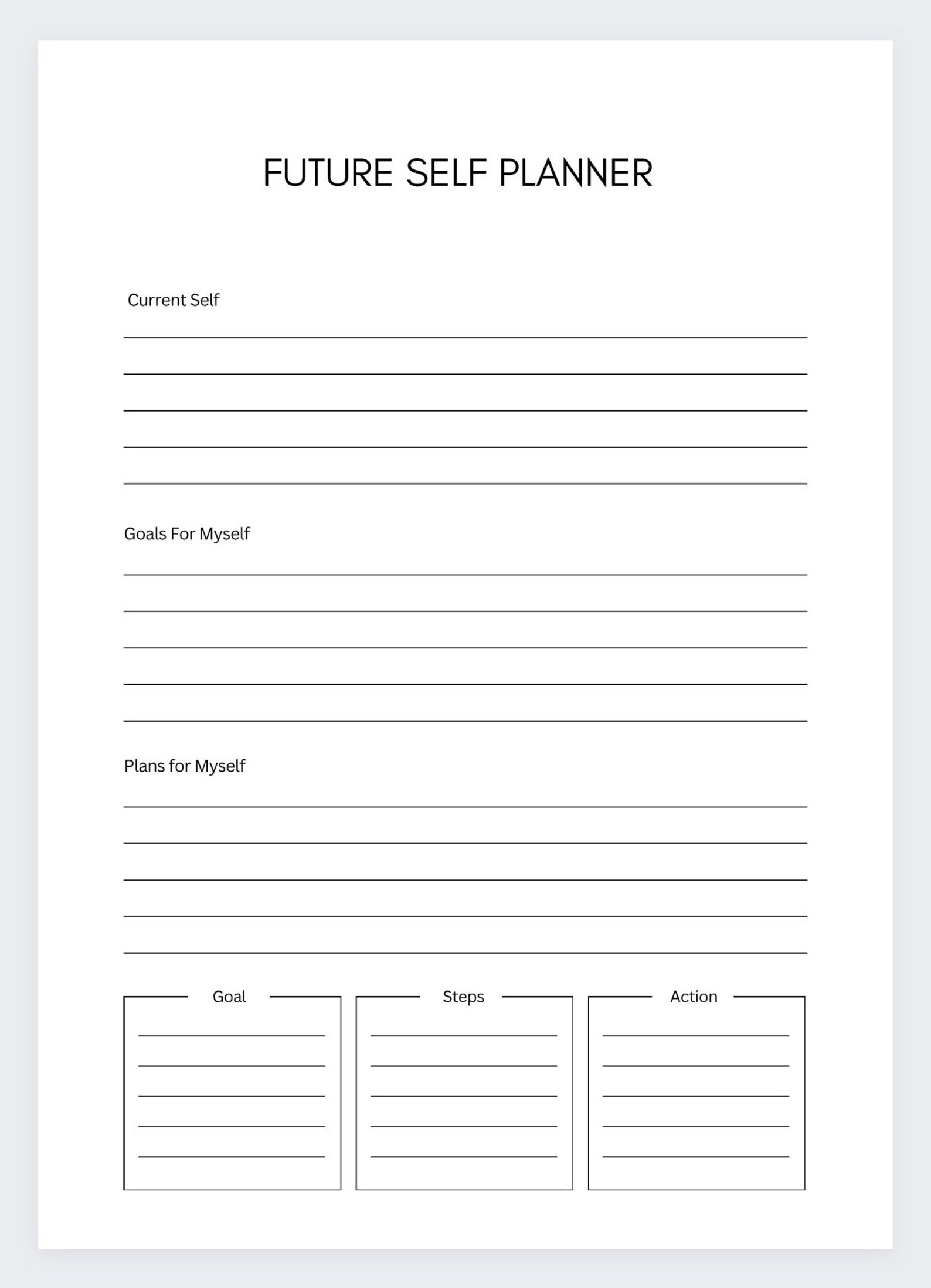 Future Self Planner,future Self Planner Printable,vision Board Template ...