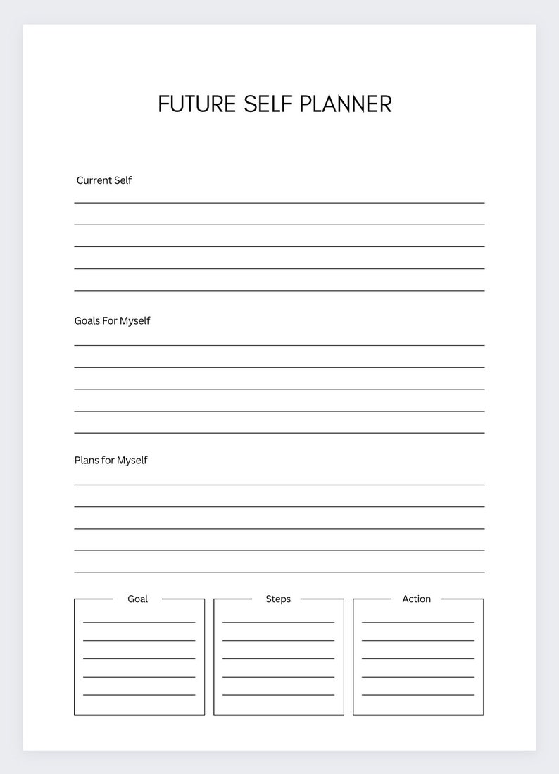 Future Self Planner,future Self Planner Printable,vision Board Template ...