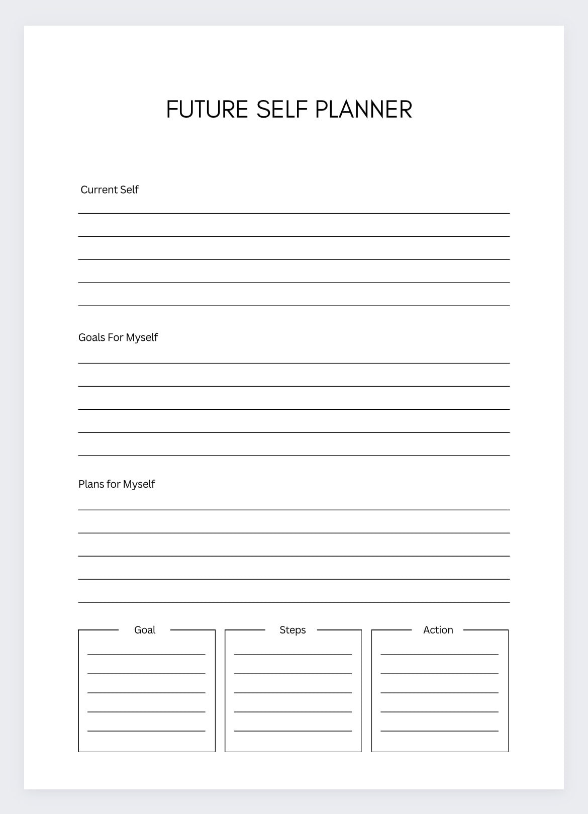 Future Self Planner,future Self Planner Printable,vision Board Template ...