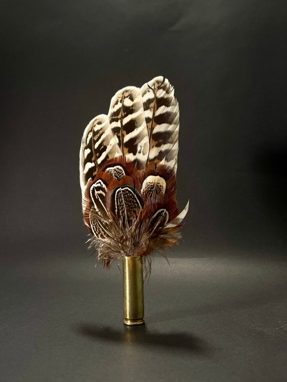 Pheasant Feather Pin Lapel Pin Hat Pin Feather Brooch - Etsy