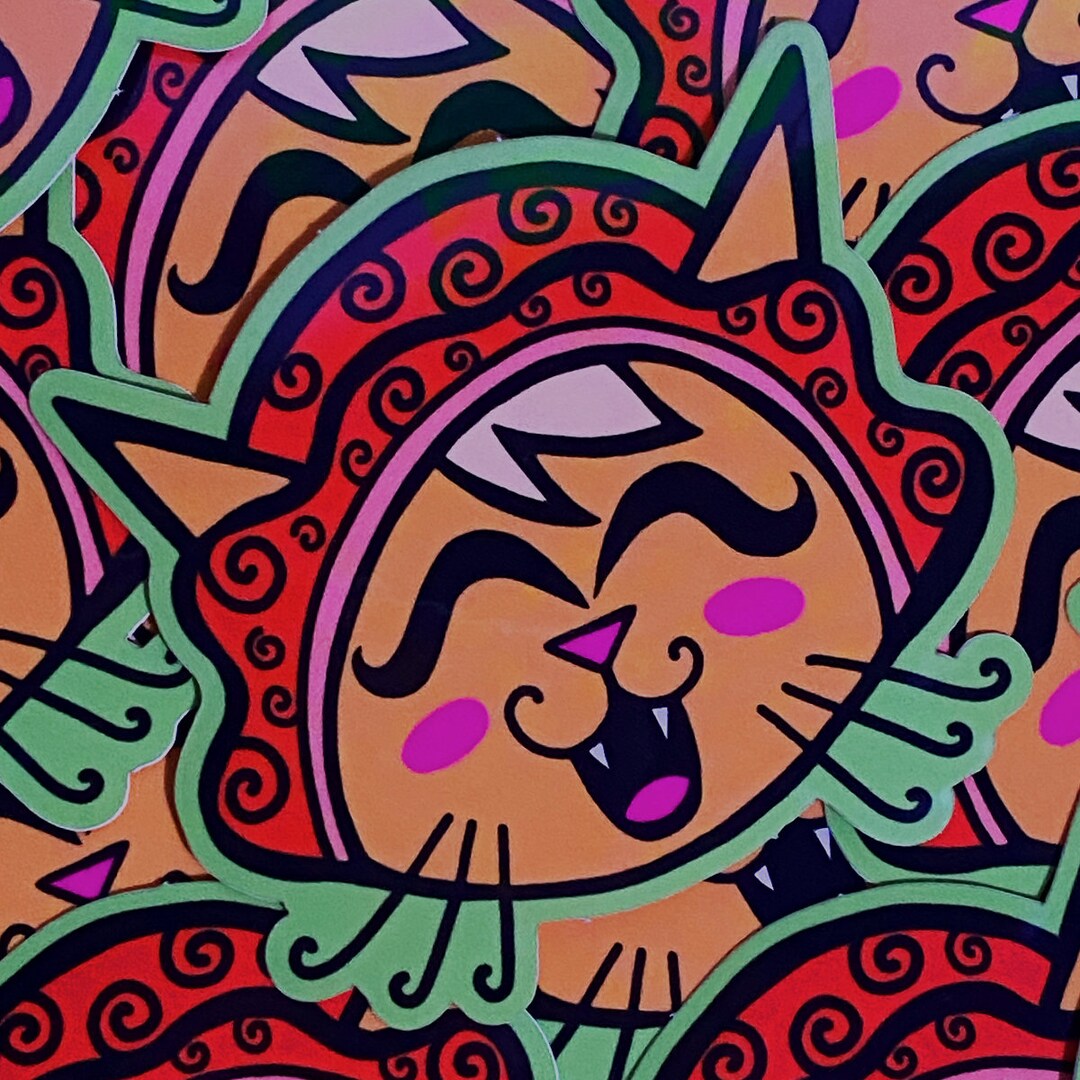 PLUR Kitty Sticker - Etsy