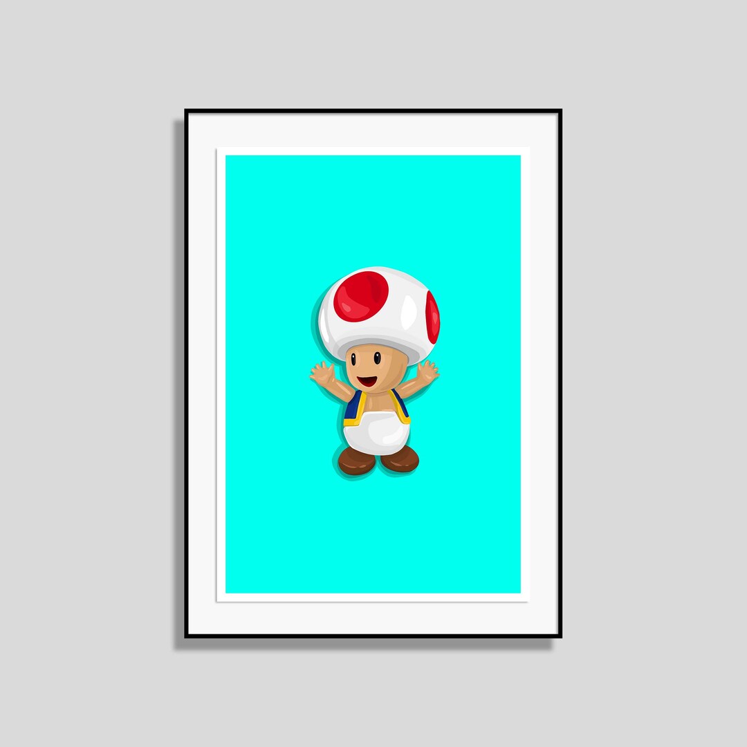 Toad, Super Mario, 90s Nostalgia, Kids Toy, 90s Toy, Art Print - Etsy