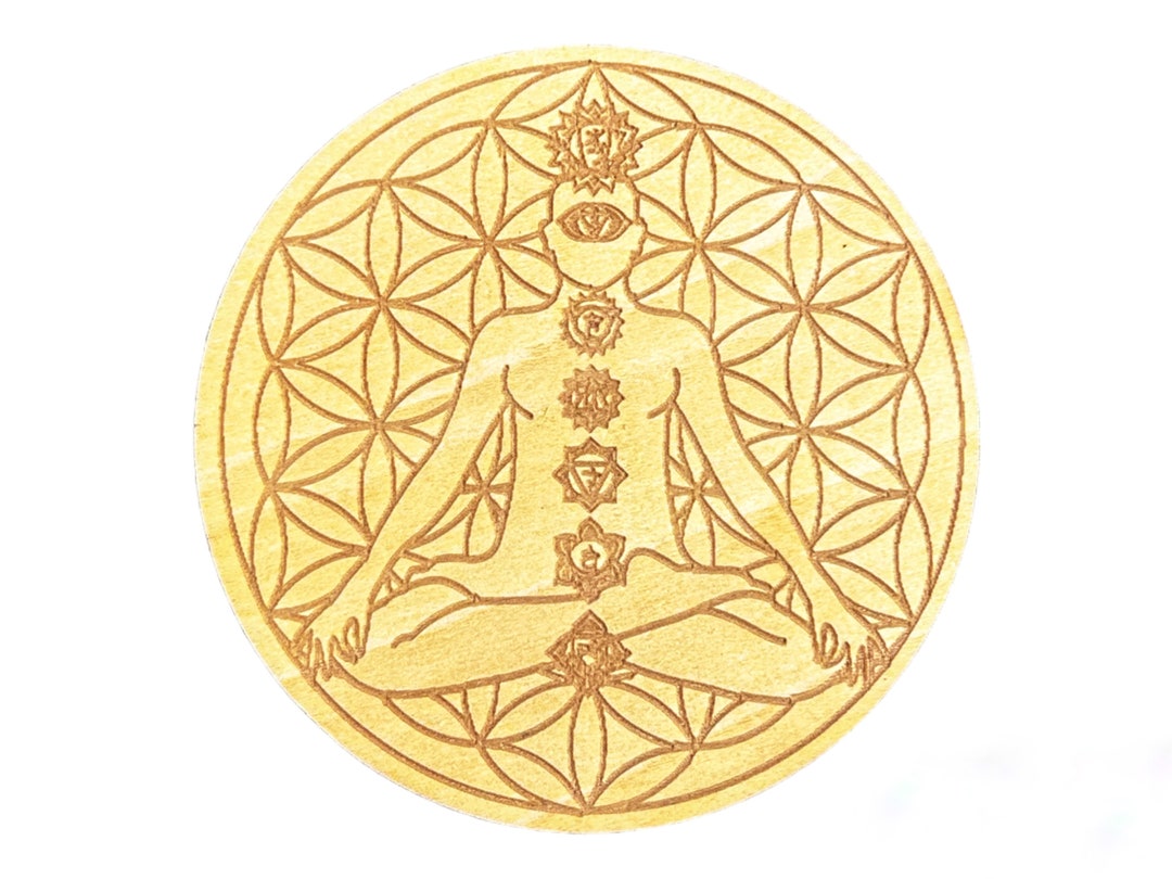 Wooden Chakra Board / 4" / Chakra Balance Board / Crystal Grid Board ...
