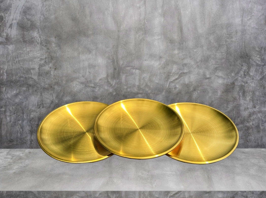 5,5 Inch Brass Candle Plate / Offering Plate / Large Brass Candle ...