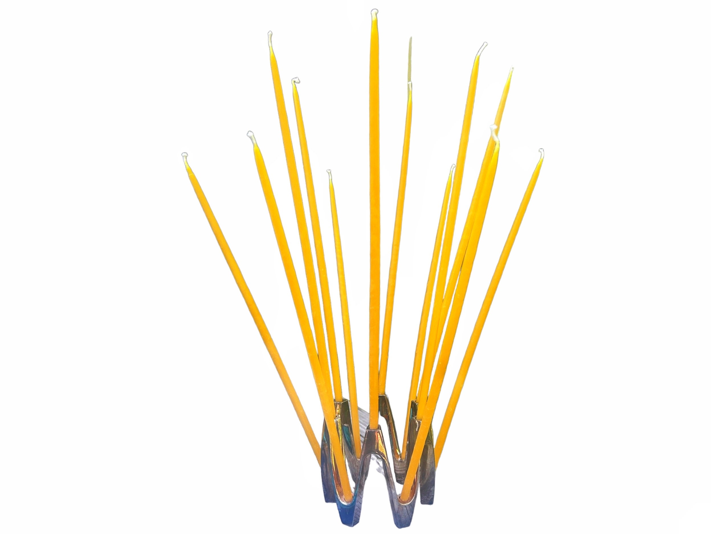 11.5'' Pure Beeswax Thin Candles / 1/4 Inch Base Diameter / Thin Tapers ...