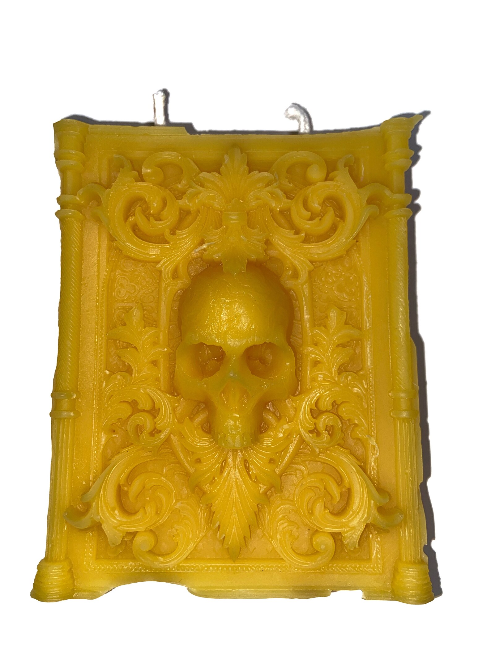 Skull Book Candle / 100% Pure Beeswax / Ritual Candle / Altar Set ...