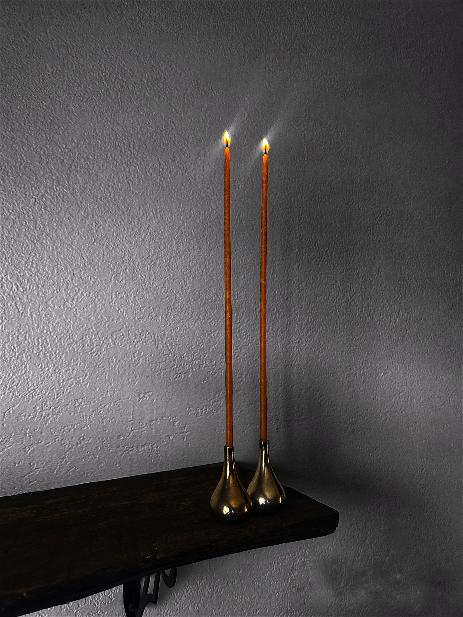11.5'' Pure Beeswax Thin Candles / 1/4 Inch Base Diameter / Thin Tapers ...