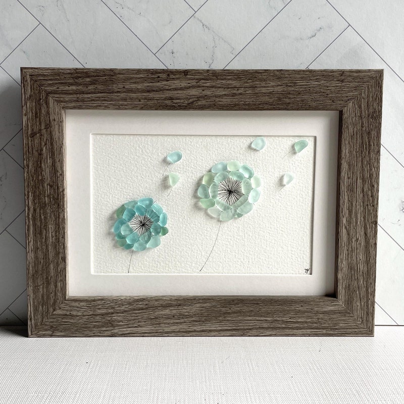 Sea Glass Art Framed - Etsy