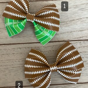 Football Stitching/football Field Hair Bows - Etsy