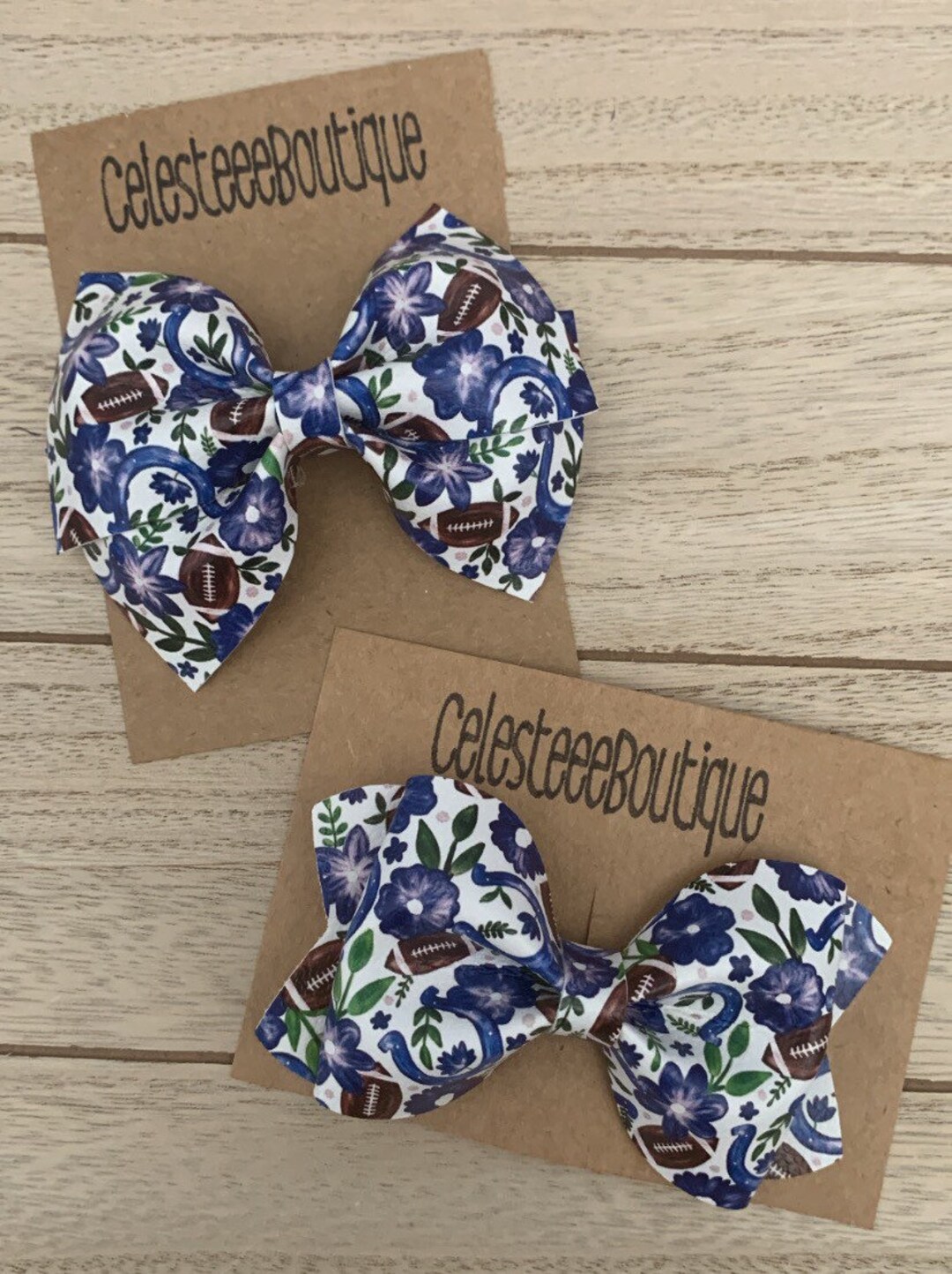 Indianapolis Colts and Flowers Inspired Hair Bows - Etsy