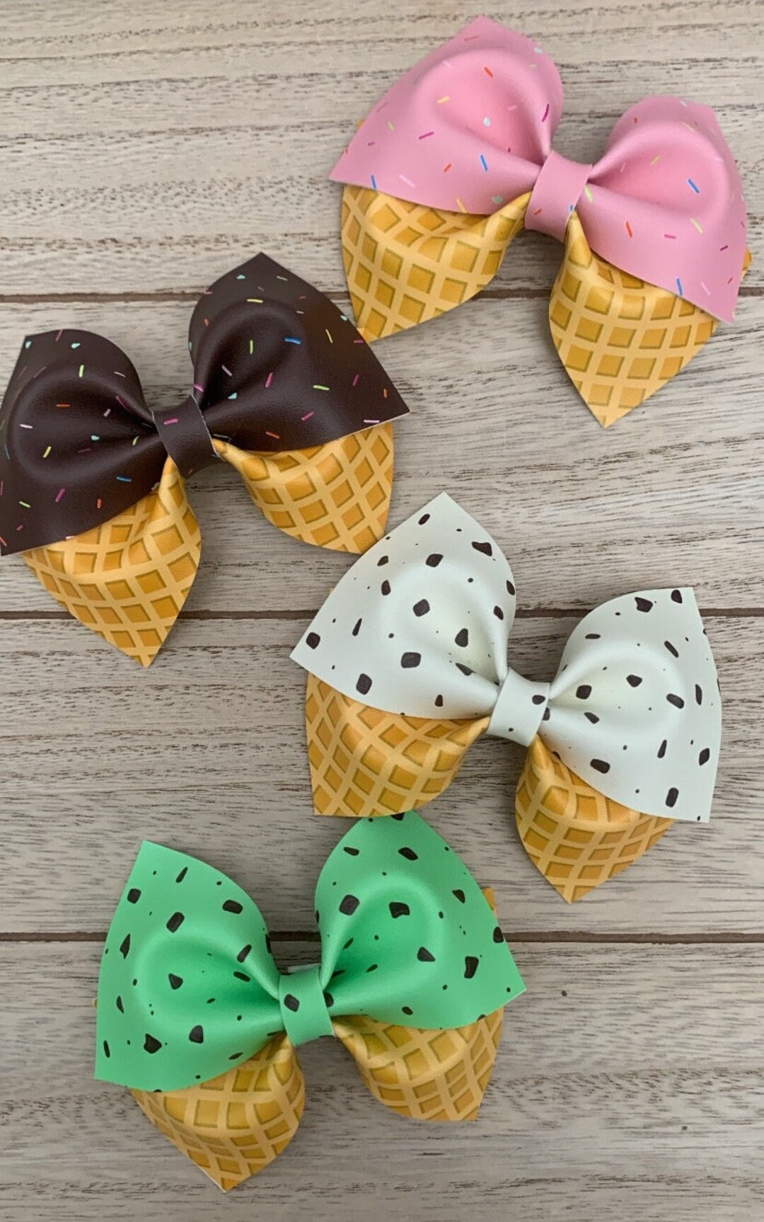 Ice Cream Inspired Hair Bows - Etsy