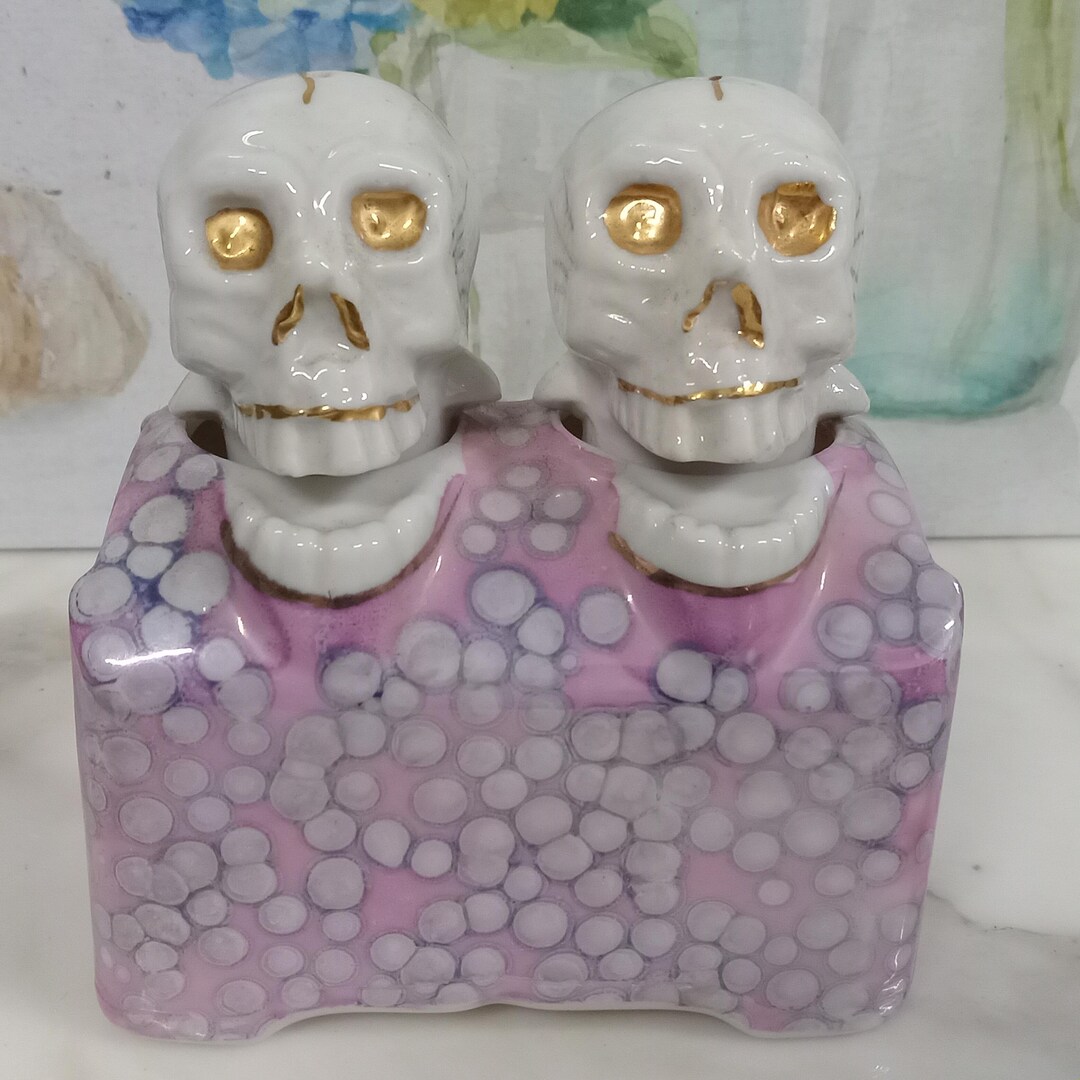 Vintage Halloween Skull Salt and Pepper Shakers - Etsy