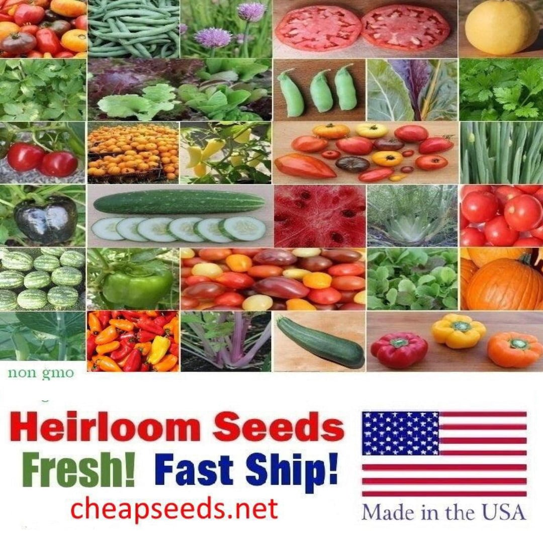 30 Heirloom Vegetable Seeds + Bonus | Over 1,000 Seeds | Survival ...