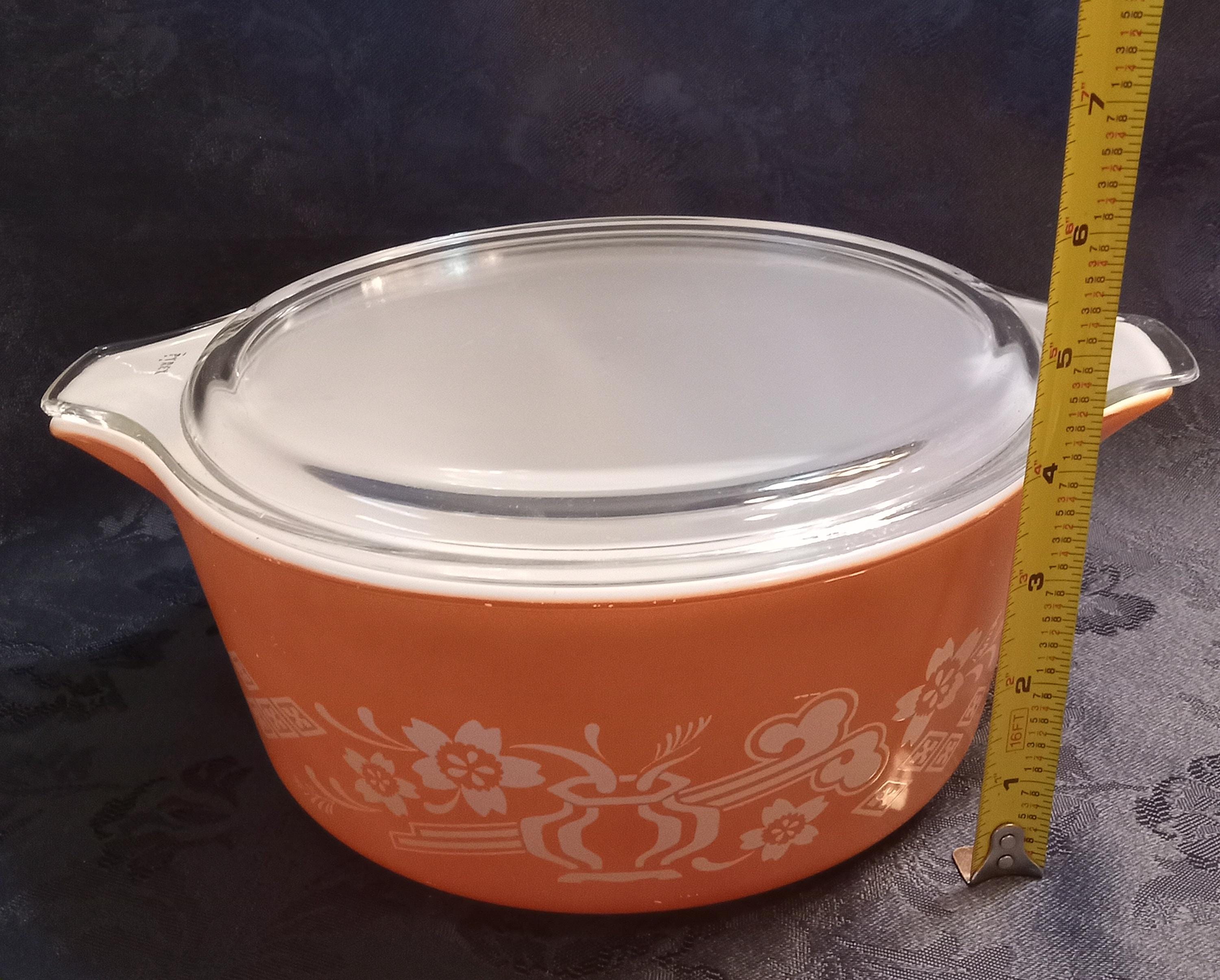Vintage Pyrex Dynasty Rose 1978 Casserole Dish - White Floral Vase ...