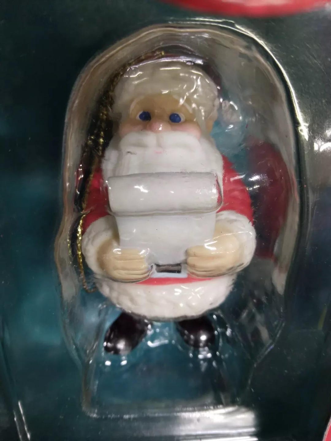 Enesco santa Claus is Coming to Town Holiday Ornament Checking His List ...