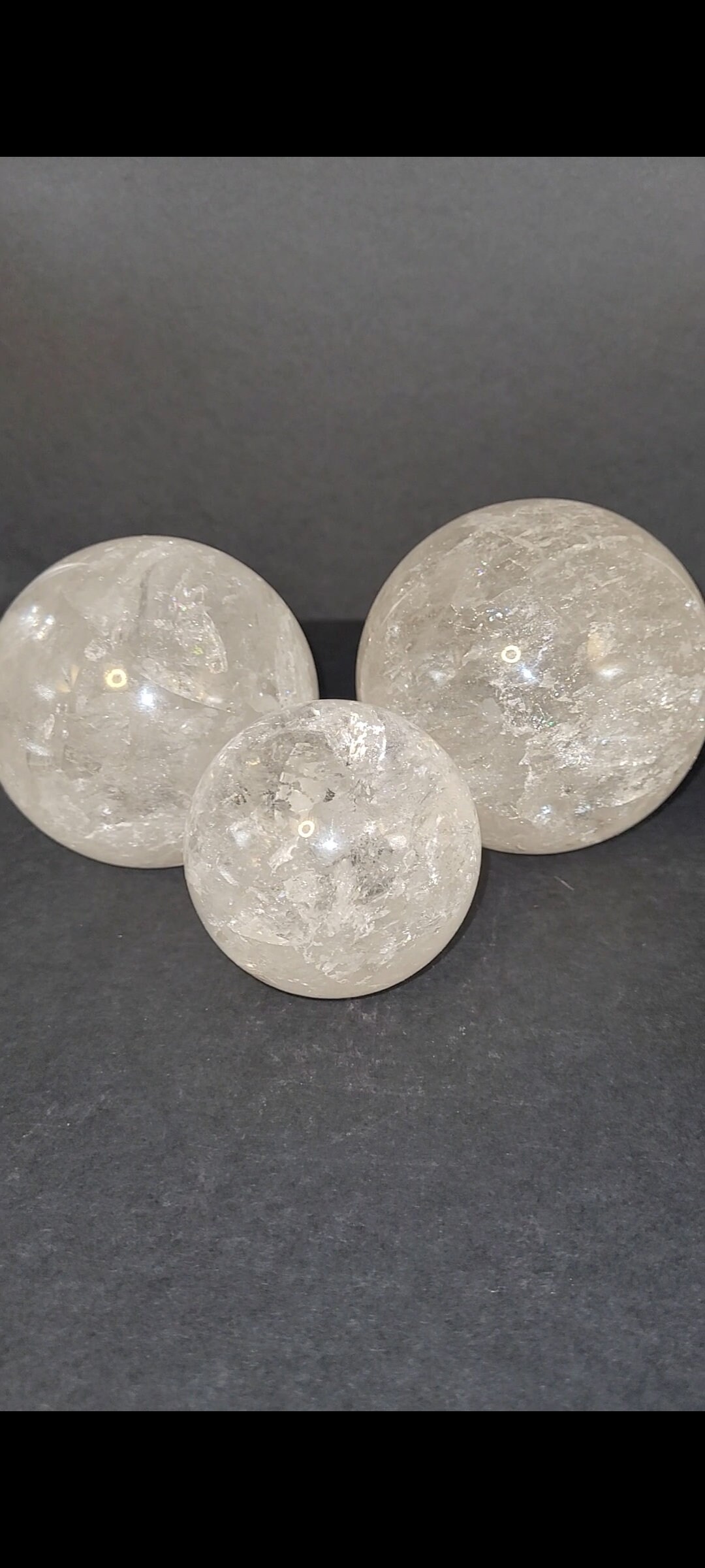 Fire and Ice, Crackle Quartz Sphere, High Quality Crystal Sphere, Super ...