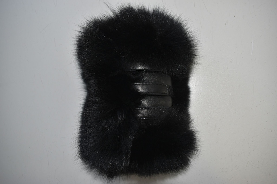 Black Blue Fox Fur Fleshlight Tube With Handle Adjustable for | Etsy UK