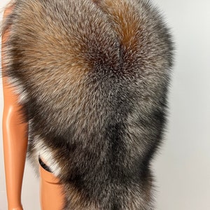 Bodysuit Amber and Blue Fox Fur Bikini Body Double Side Fur (saga Furs ...