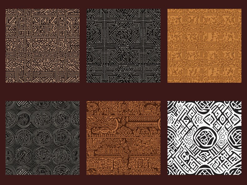 Runic Pattern Digital Paper Colour Variety Runes Viking - Etsy