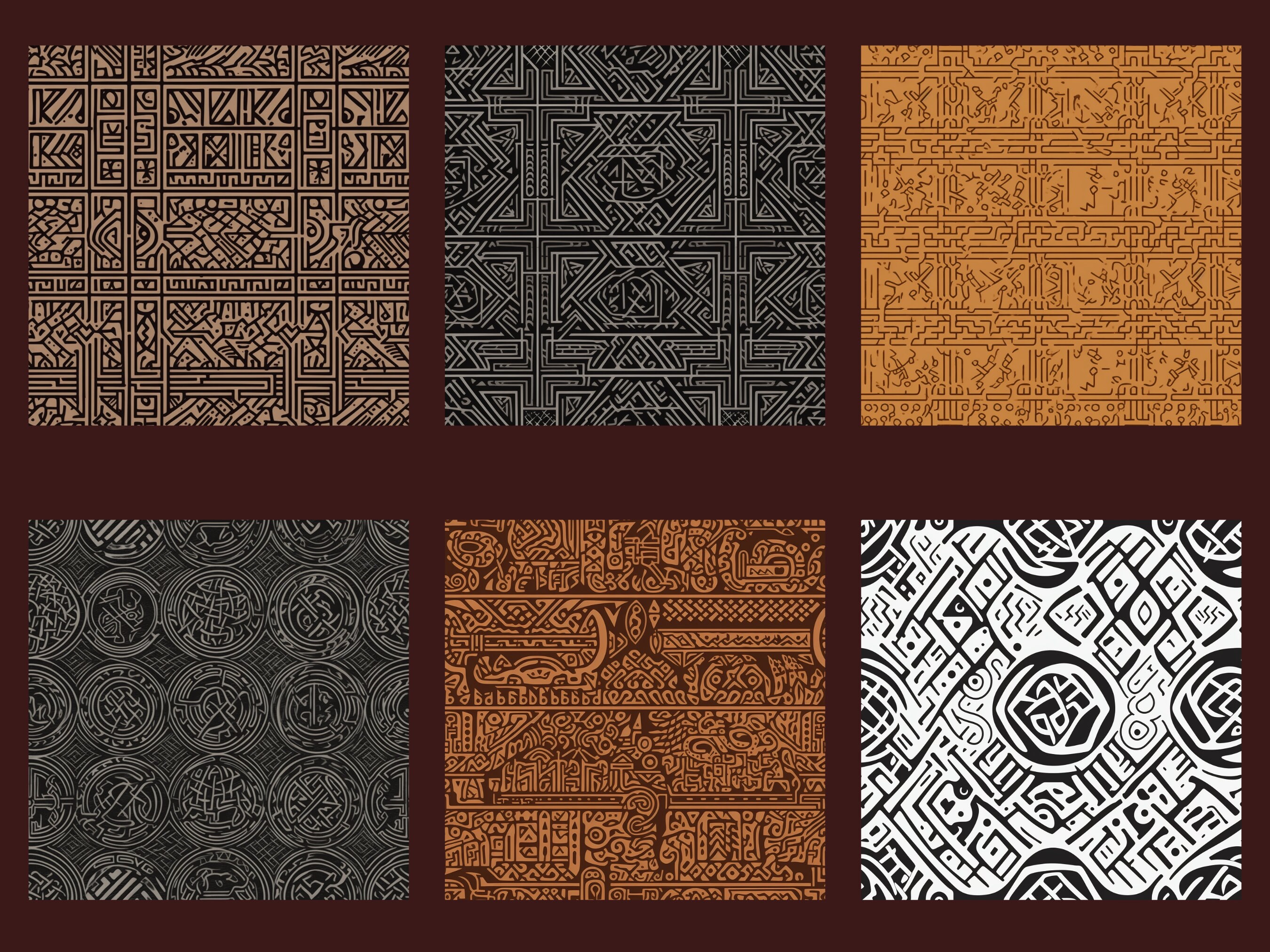 Runic Pattern Digital Paper Colour Variety Runes Viking - Etsy