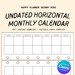 Editable Undated Monthly Calendar • Happy Planner Skinny Mini Insert ...