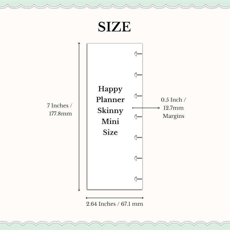Editable Happy Planner Skinny Mini Month Calendar MO2P Printable HP ...