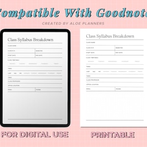 2023-2024 Simple Digital Student Planner Course & Assignment - Etsy