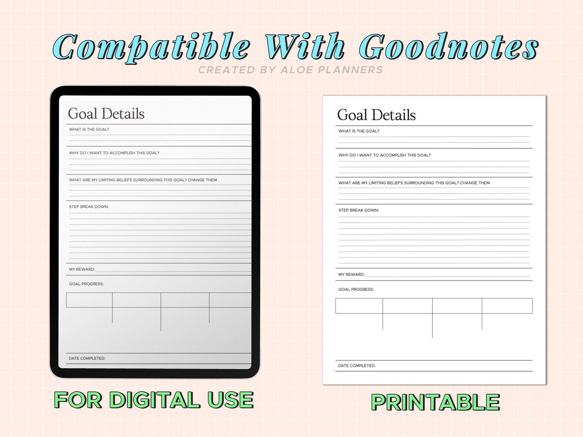 2023 Goal Planner Printable Goal Setting Smart Goals - Etsy