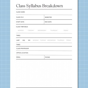 2023-2024 Simple Digital Student Planner Course & Assignment - Etsy