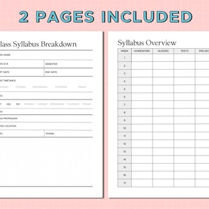 2023-2024 Simple Digital Student Planner Course & Assignment - Etsy