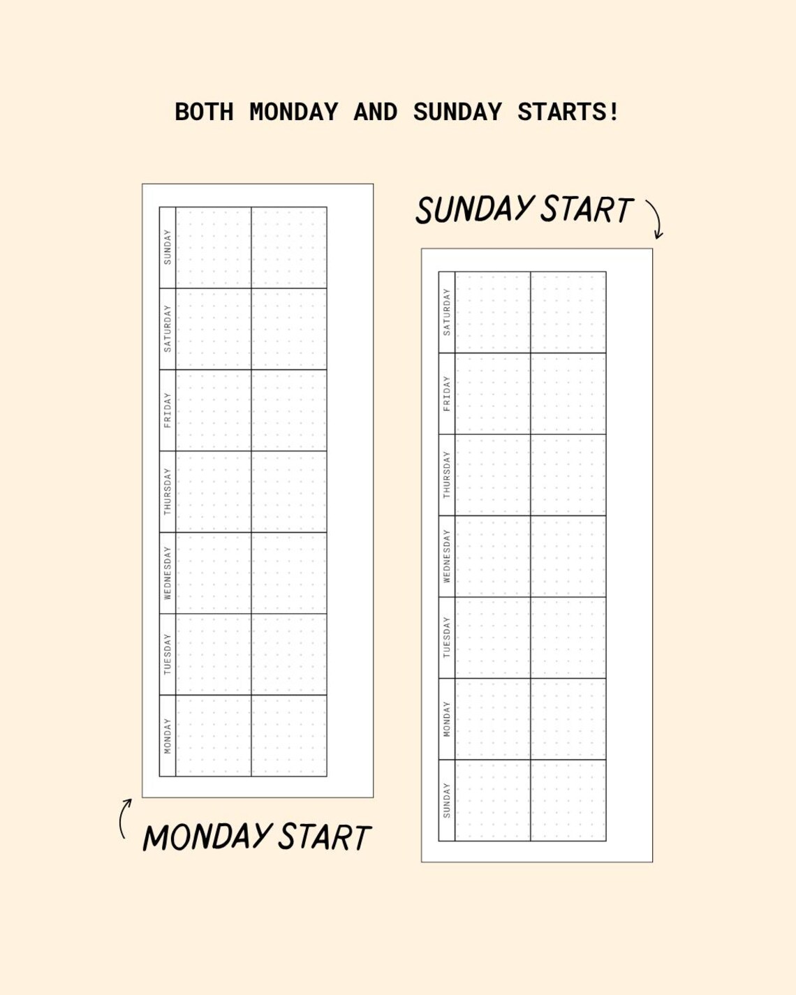 Editable Undated Monthly Calendar • Happy Planner Skinny Mini Insert ...